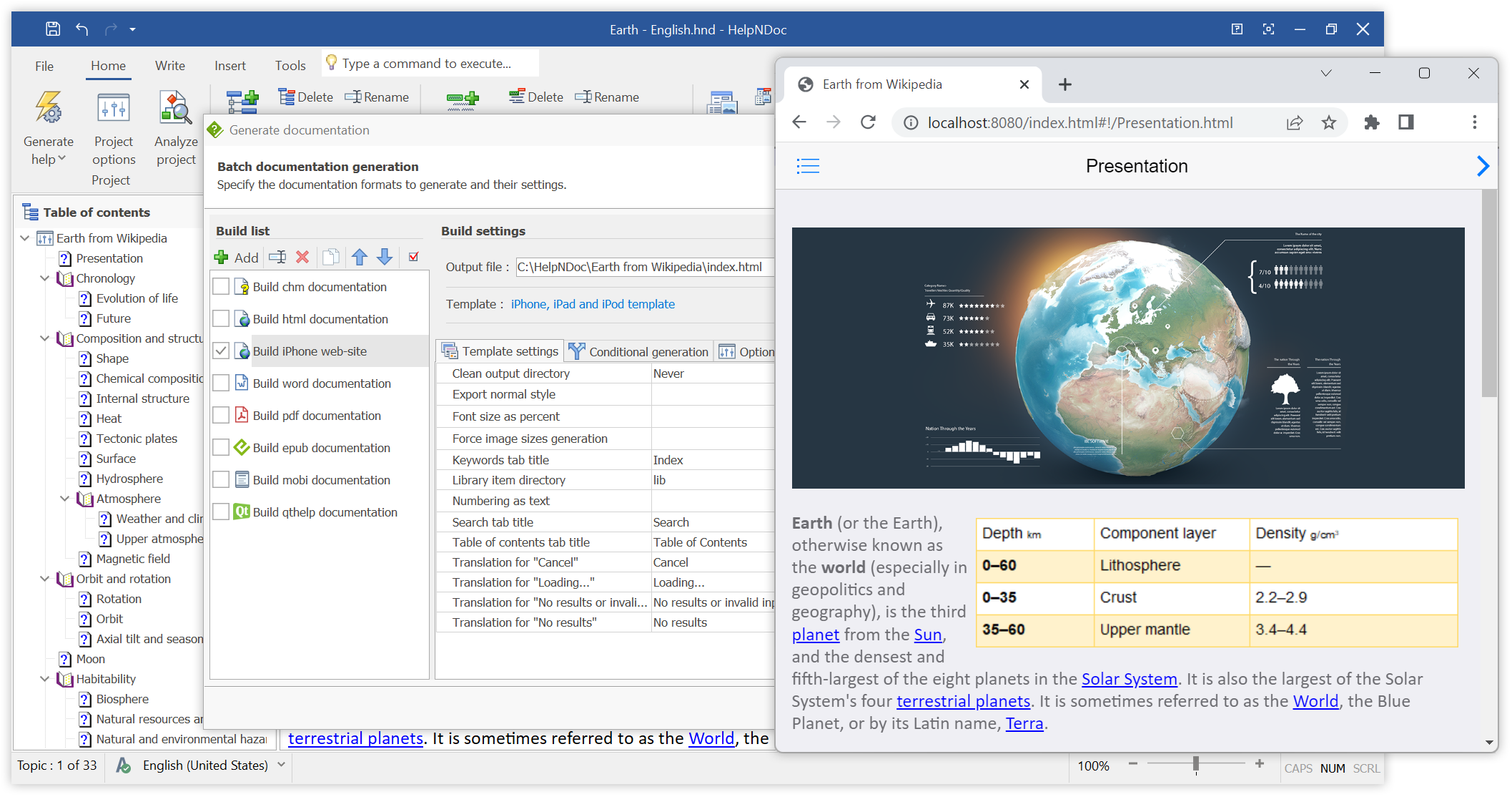 Helpndocs Feature Tour Generate Iphone Websites And Documentation Helpndoc